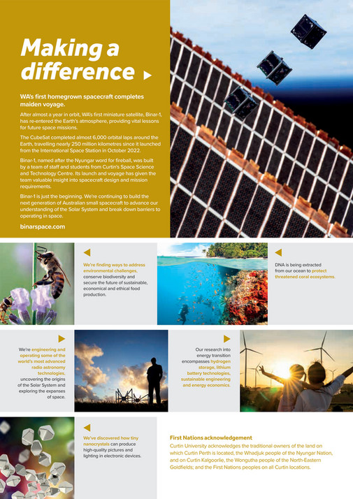 Curtin University - Science UG Guide 2024 - Page 2-3 Curtin University - Science UG Guide 2024 - Page 2-3