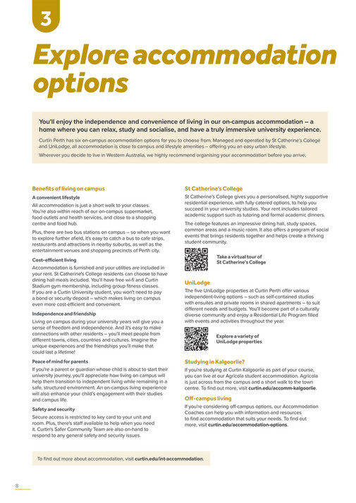 Curtin University - International pre-departure guide - Page 8-9