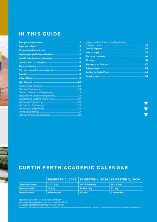 Curtin University - Engineering UG Guide 2024 - Page 2-3