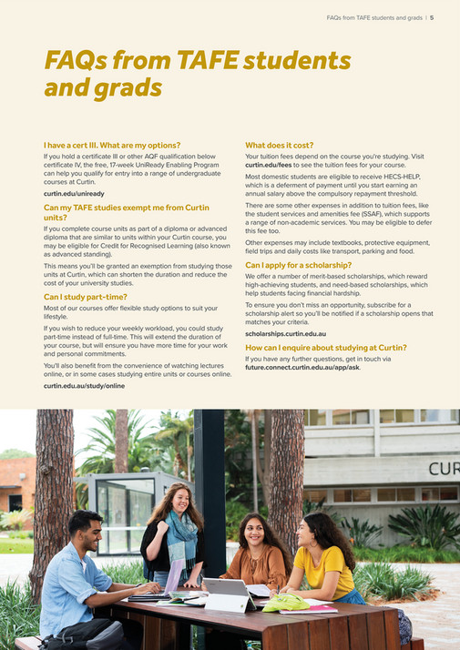Curtin University - TAFE guide - Page 6-7