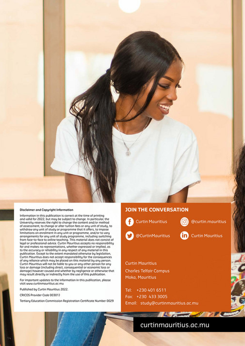 Curtin University - Curtin Mauritius Student Guide - Page 16