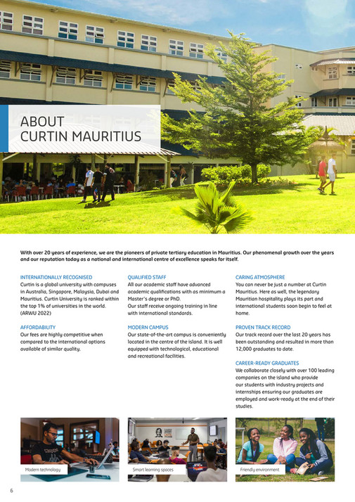Curtin University - Curtin Mauritius Student Guide - Page 8-9