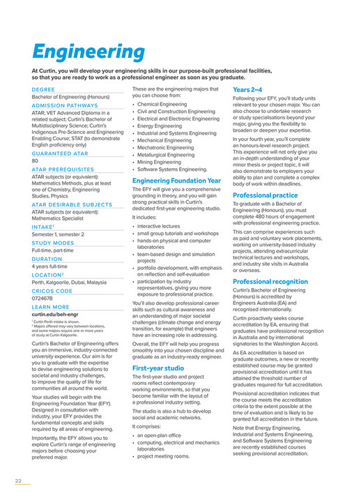 Curtin University - Engineering UG Guide 2026 - Page 24-25