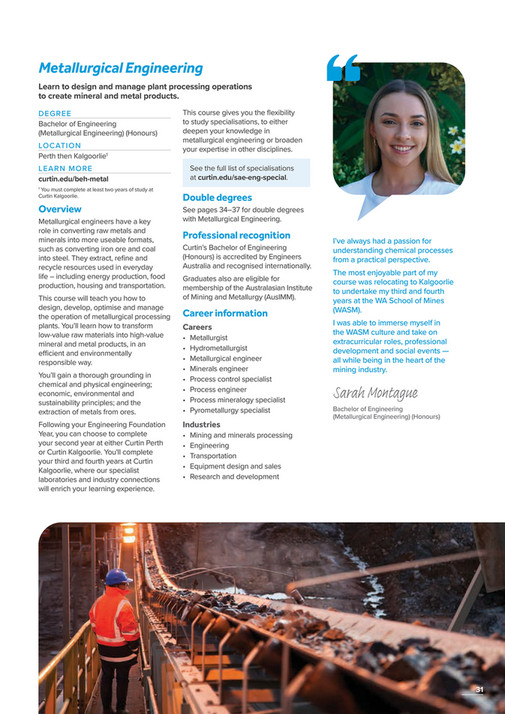 Curtin University - Engineering UG Guide 2026 - Page 32-33