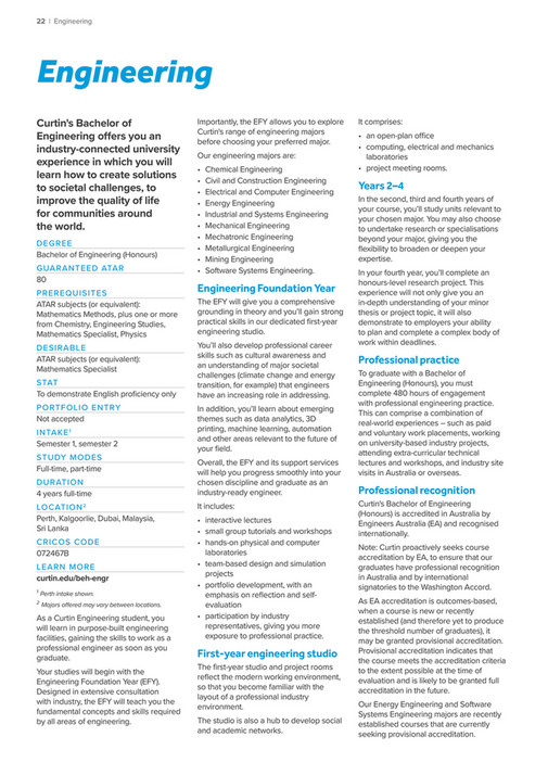 Curtin University - Engineering UG Guide 2025 - Page 24-25