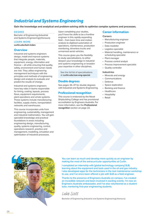 Curtin University - Engineering UG Guide 2026 - Page 30-31