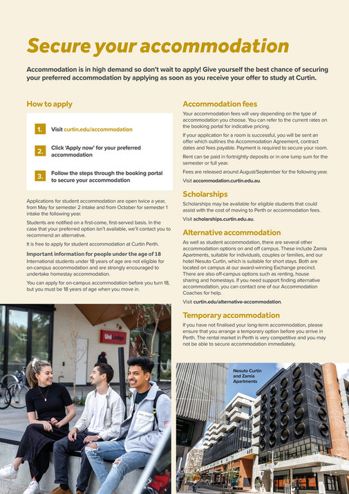 Curtin University - International Accommodation Brochure - Page 6-7