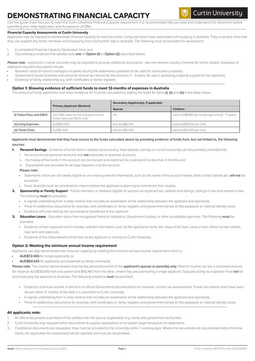 Curtin University - financial-declaration-guide - Page 1