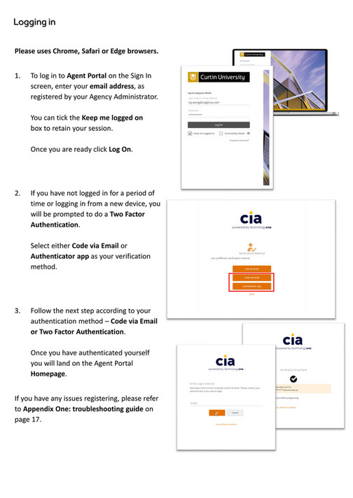 Curtin University - agent-portal-user-guide - Page 2-3