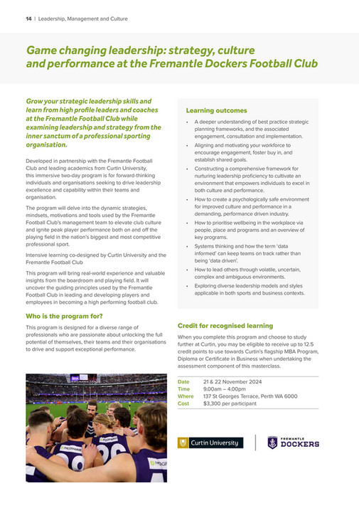 Curtin University - Curtin Executive Education 2024 - Page 16-17