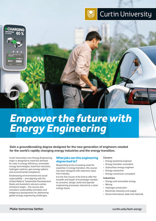 Curtin University - Energy Engineering Course Flyer - Page 1