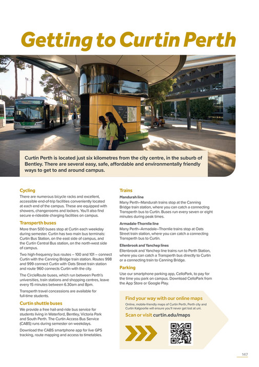 Curtin University - Domestic Undergrad Guide 2026 - Page 148-149