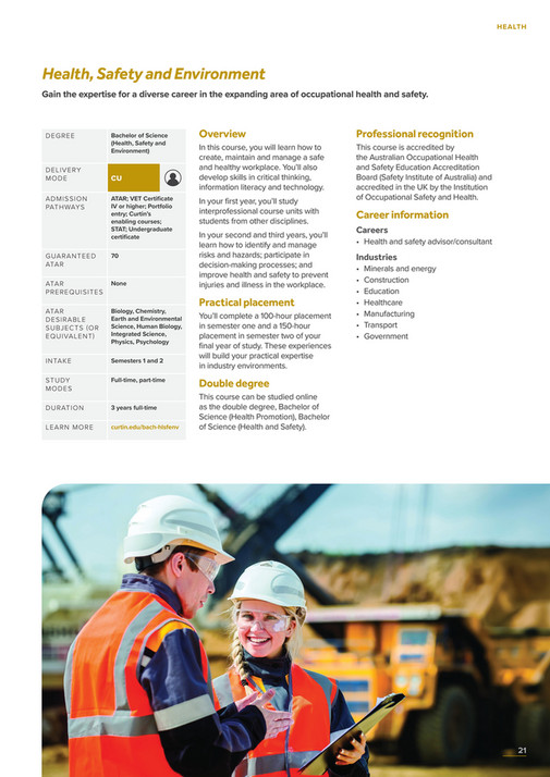 Curtin University - Curtin online course guide 2026 from Geraldton Universities Centre - Page 22-23