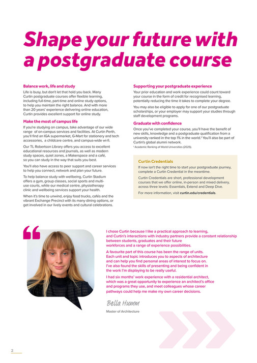 Curtin University - Humanities_PG Guide - Page 1
