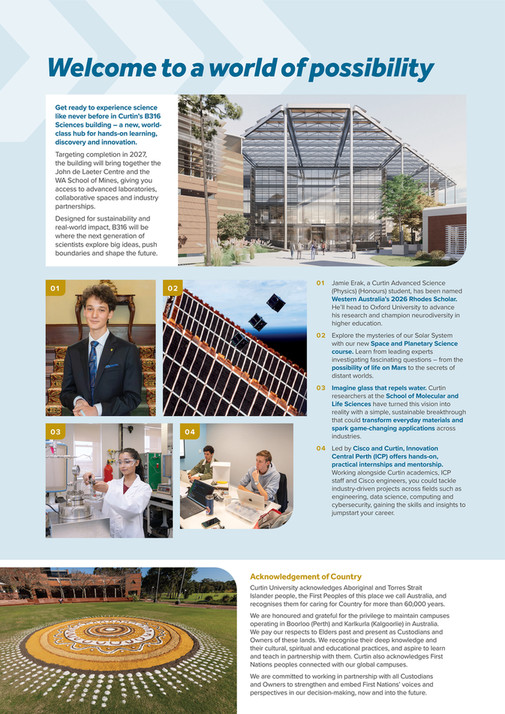 Curtin University - Science UG Guide 2027 - Page 2-3